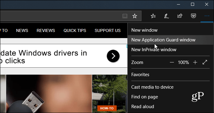 在Windows 10 1803上使用Microsoft Edge Application Guard - 数字指南