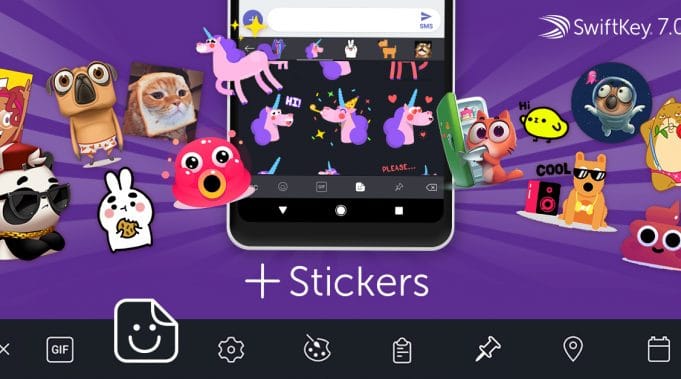 微软的 SwiftKey 7.0 获得带有 GIF 和贴纸的新工具栏 - 数字指南