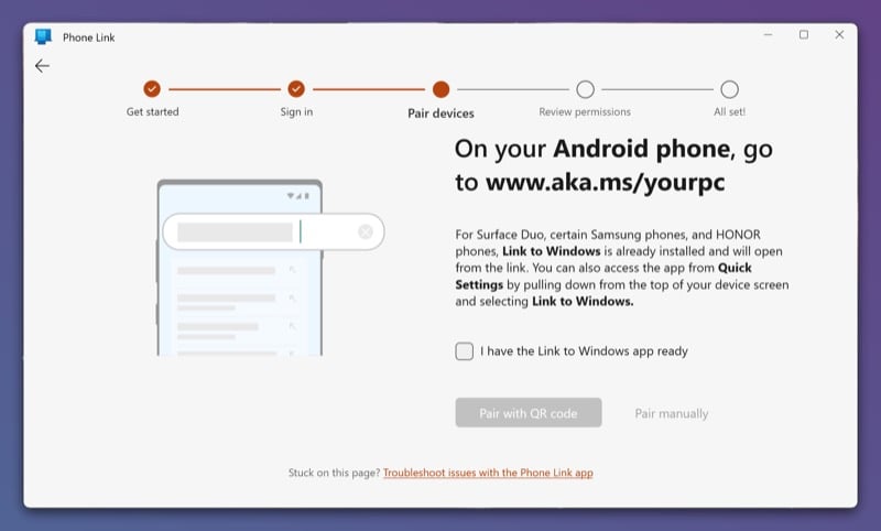 如何使用 Microsoft Phone Link 将 Android 手机链接到 Windows PC - 数字指南