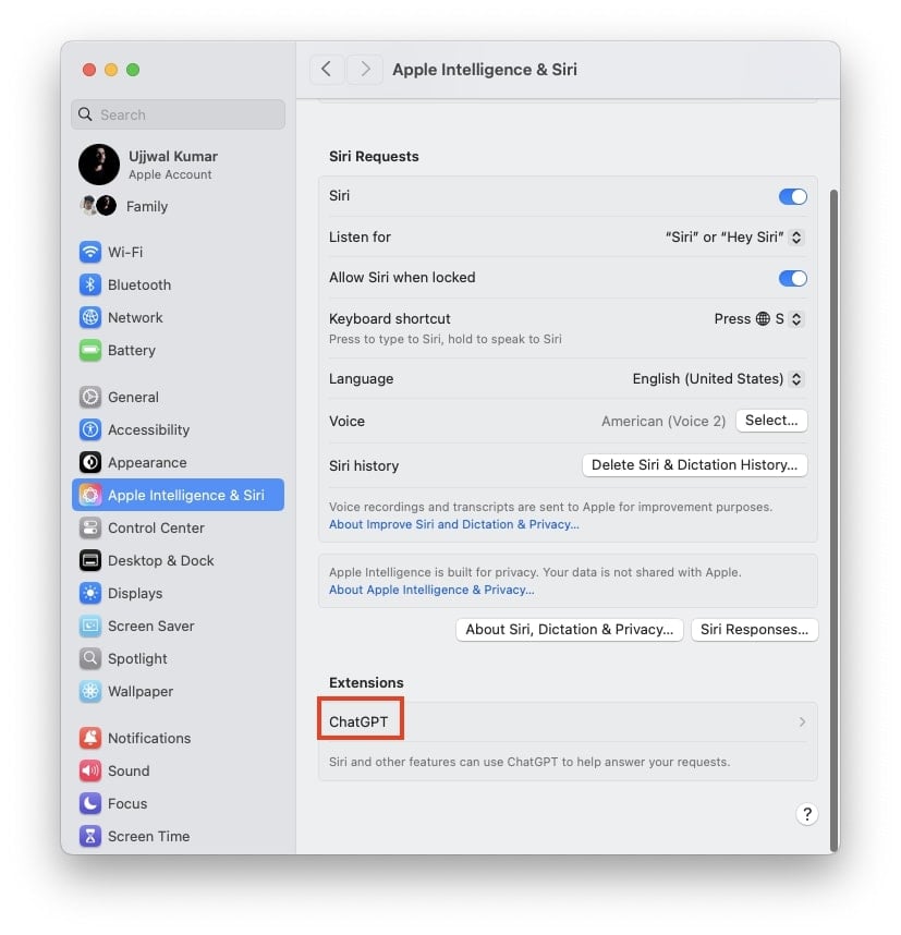 如何在 Mac 上通过 Apple Intelligence 设置和使用 ChatGPT - 数字指南