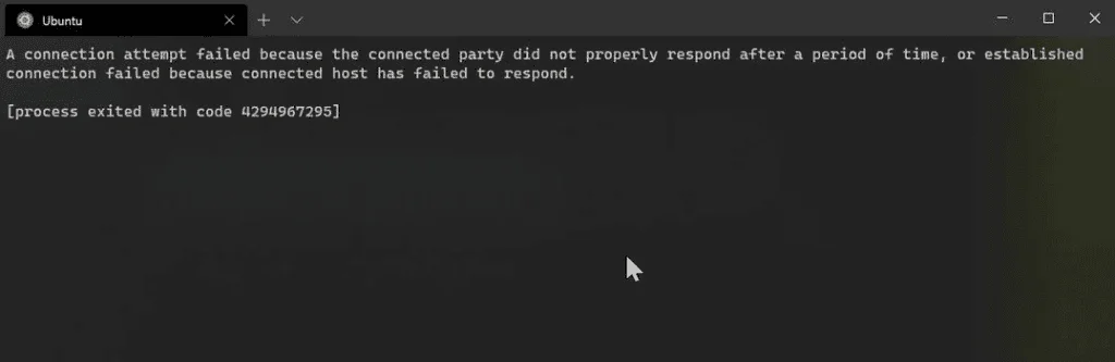 修复 Windows 11 中 WSL 中进程退出并显示代码 4294967295 - 数字指南