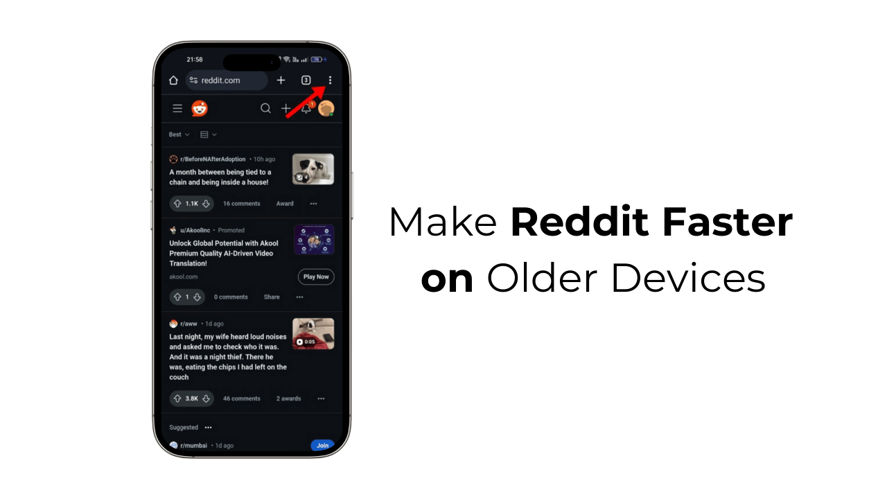 如何让 Reddit 在旧设备上运行得更快？