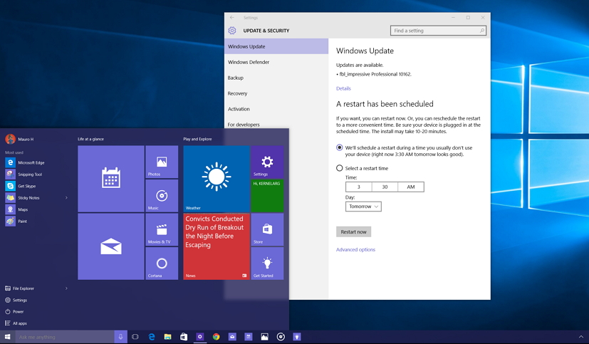 Windows 10 build 10162 现已可供快速下载