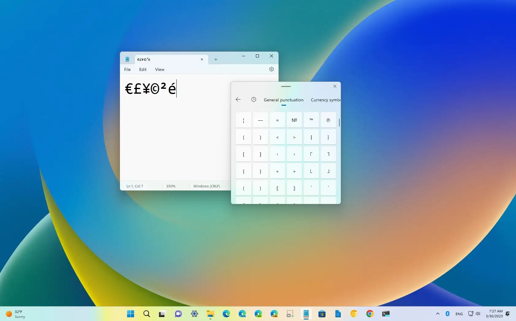 如何在 Windows 11 上插入符号 - 数字指南