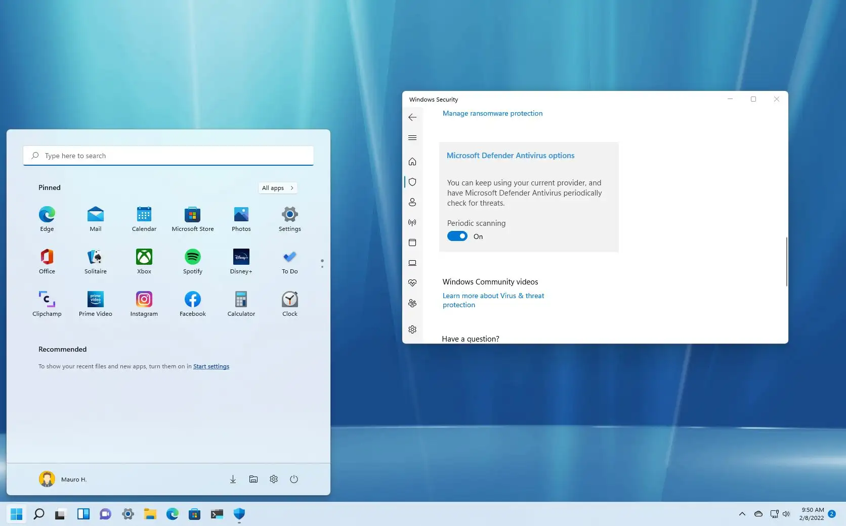 如何在 Windows 11 上启用 Defender Antivirus 定期扫描