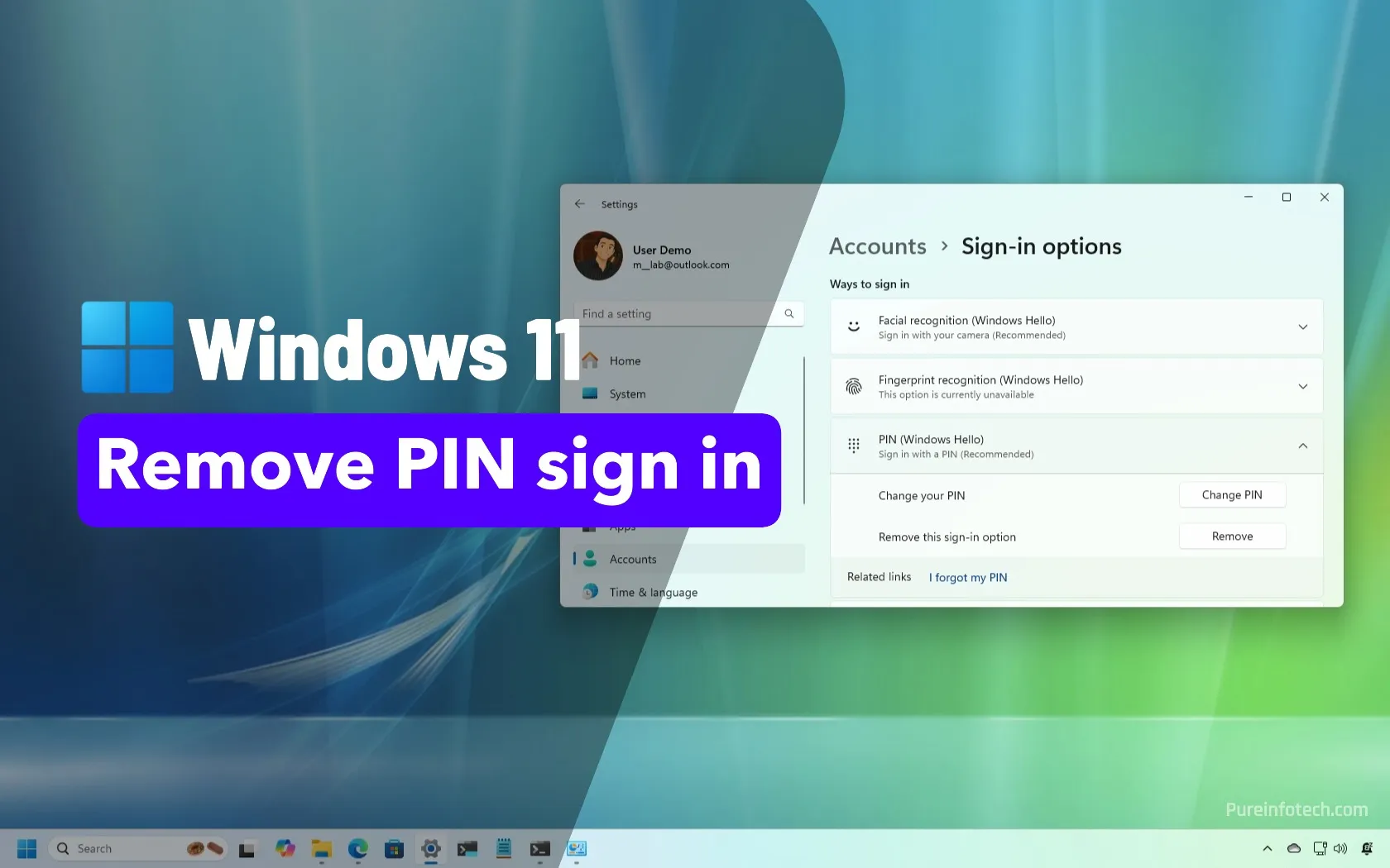 如何在 Windows 11 上删除 PIN（灰显） - 数字指南
