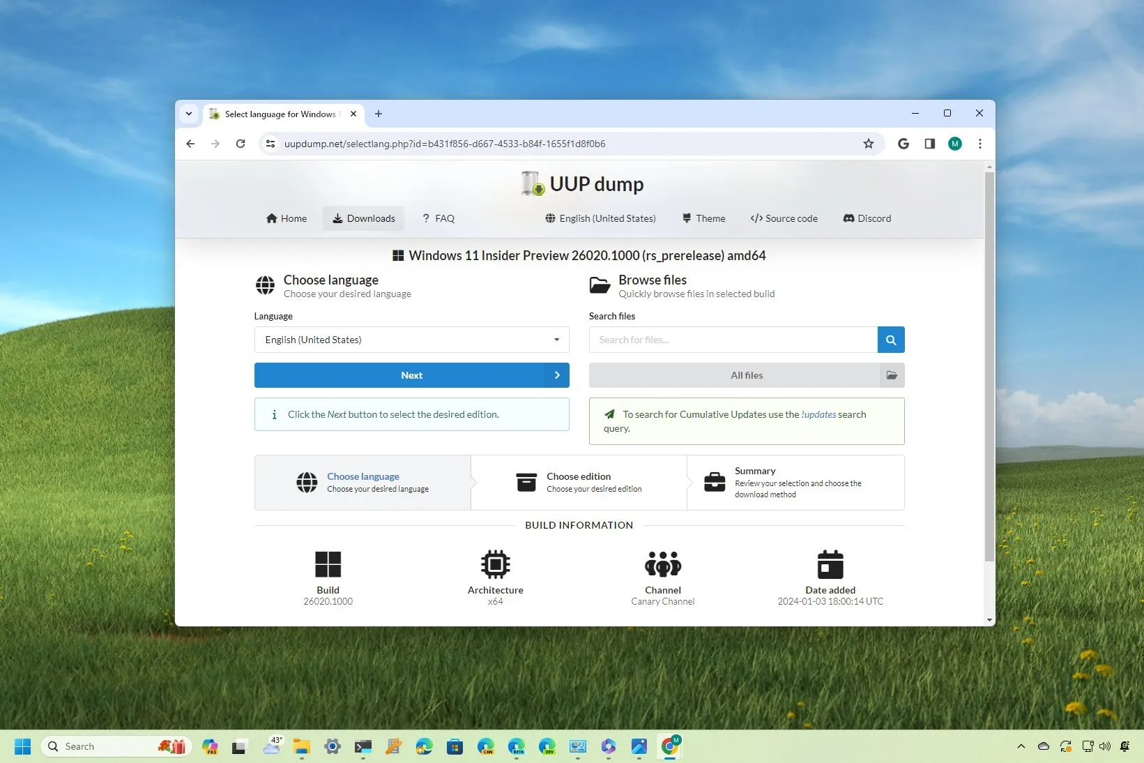 使用 UUP Dump 下载 Windows 11 ISO（内部版本 26220.7271、2800.1199） - 数字指南