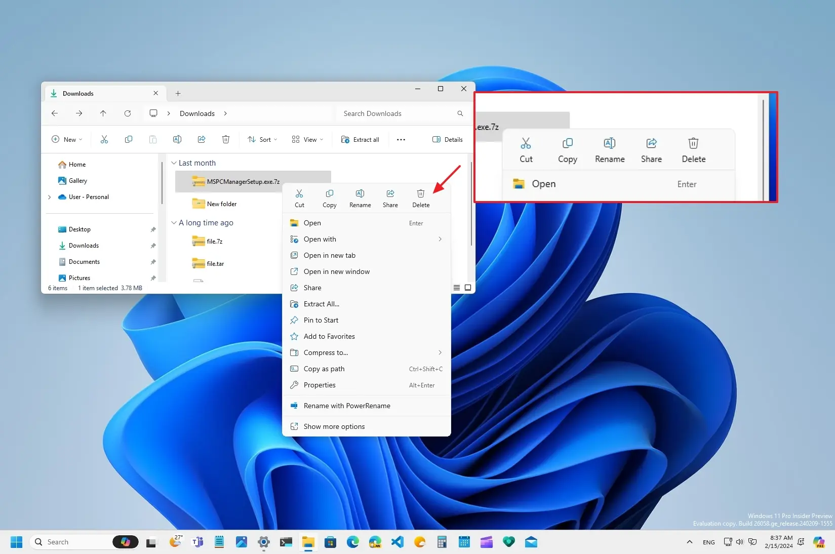 Windows 11 build 26058 修复了文件资源管理器上烦人的设计缺陷