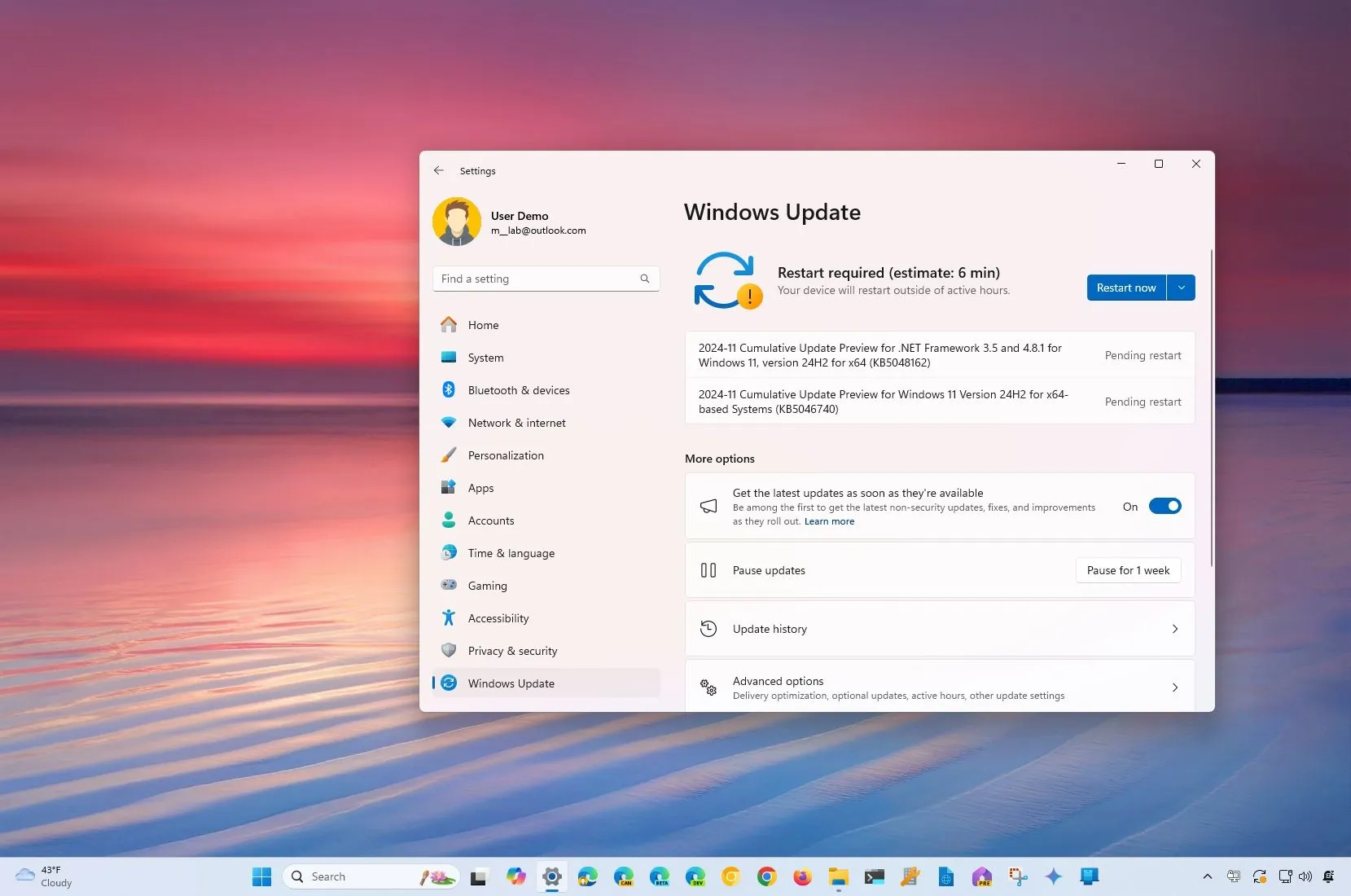 Windows 11 收到具有新功能的更新 KB5046740 和 KB5046732（预览版）