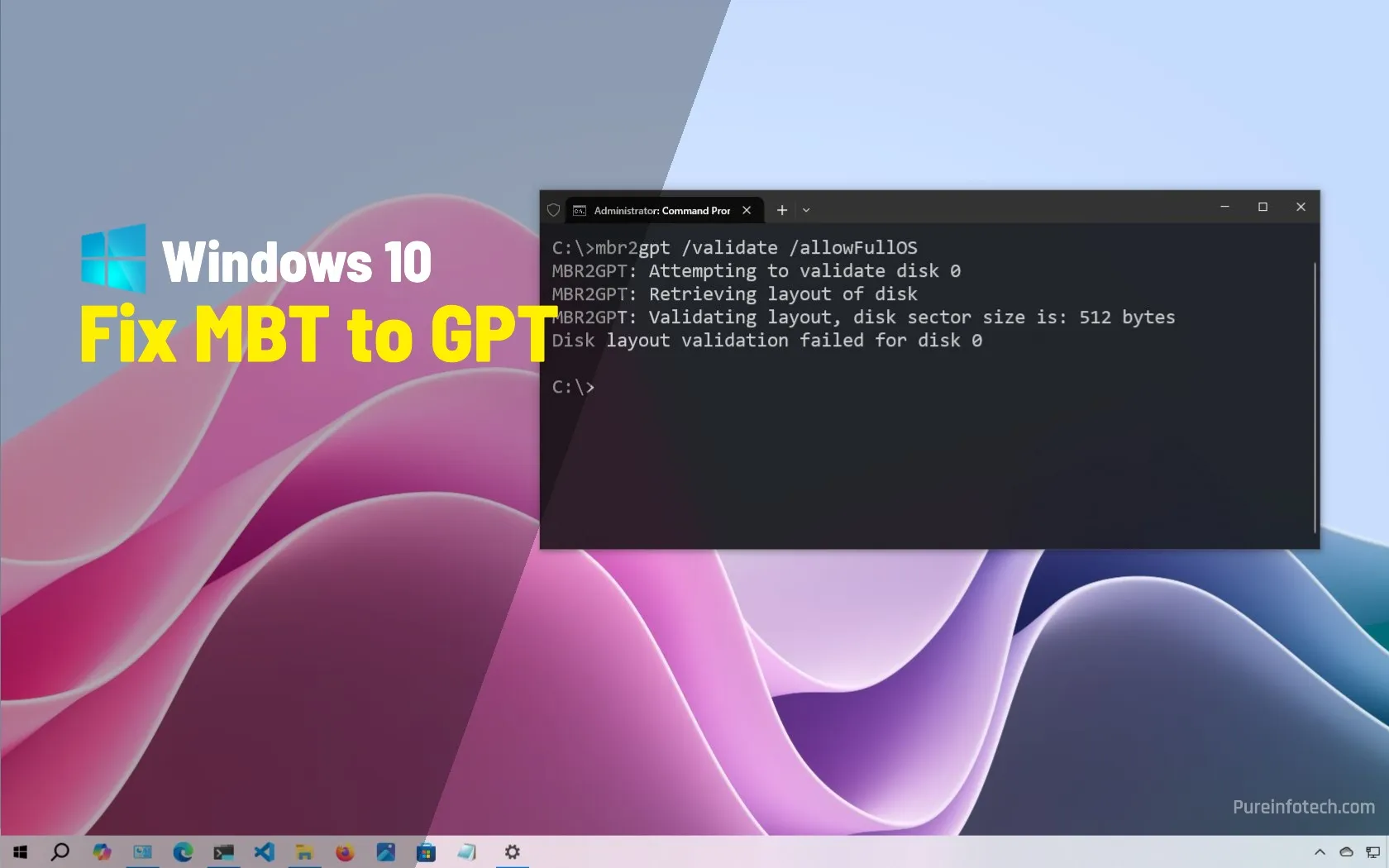 如何修复错误在Windows 10上从MBR转换为GPT的错误 - 数字指南