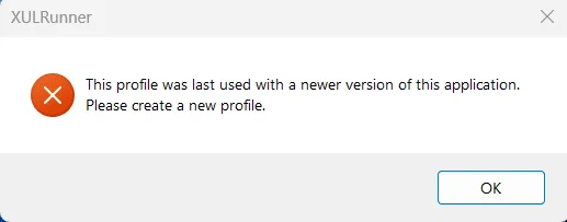 修復 XULRunner 此設定檔上次在 Firefox 中使用較新版本 - 数字指南