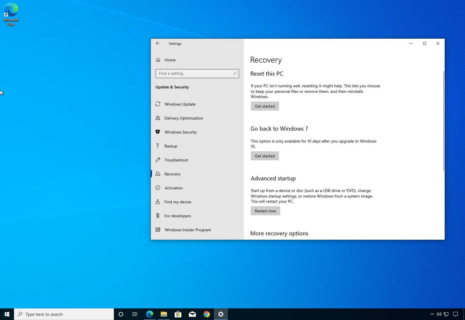 如何從 Windows 10 回溯到 Windows 7 - 数字指南