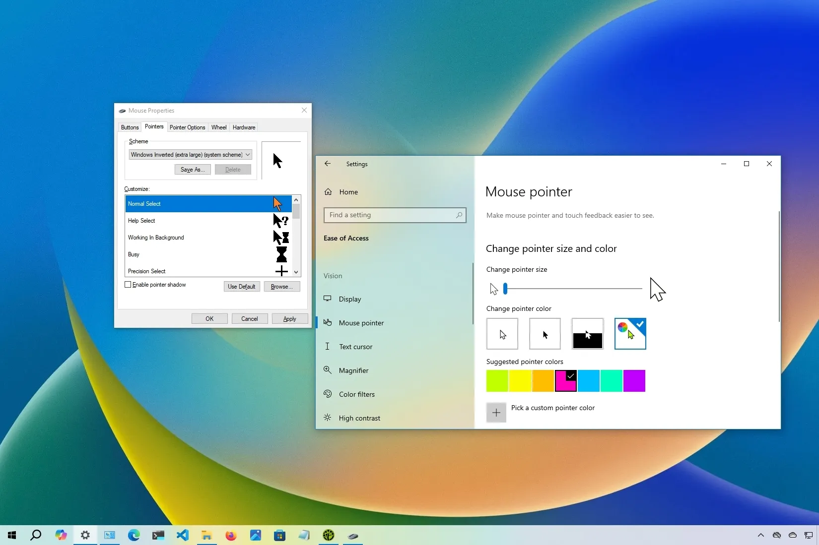 如何在 Windows 10 上變更滑鼠指標顏色