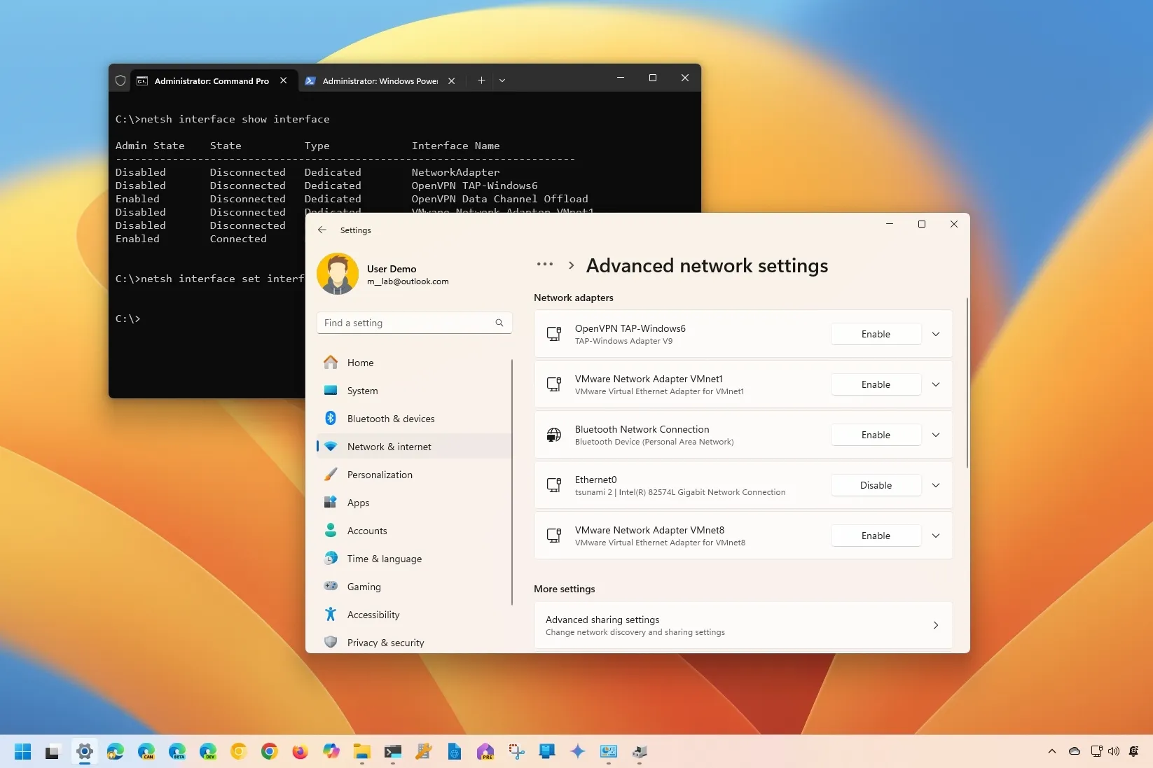 如何在 Windows 11 上停用 Wi-Fi 或乙太網路網路介面卡 - 数字指南