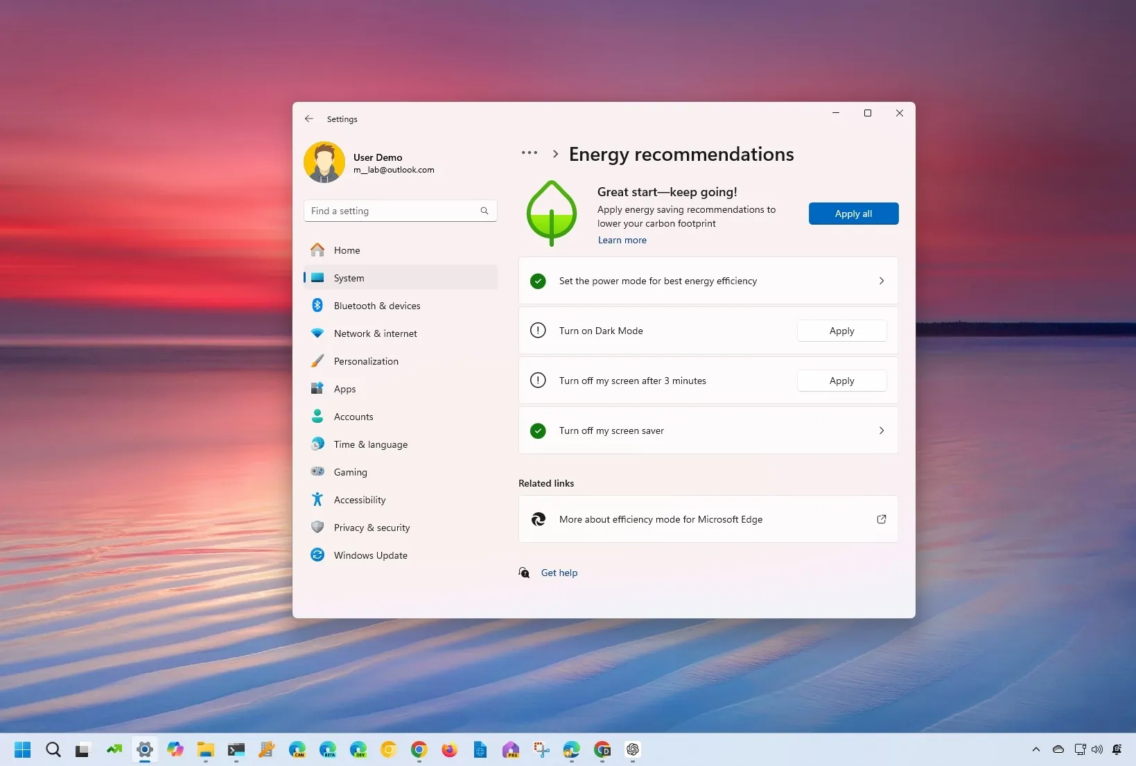如何使用 Windows 11“能源建議”來節省能源、延長電池壽命並降低碳足跡 - 数字指南