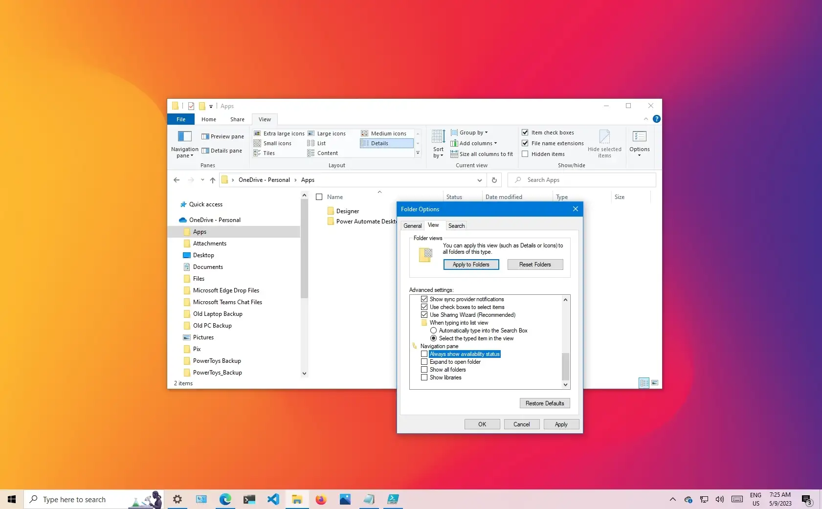 如何在 Windows 10 上的檔案總管中停用 OneDrive 同步狀態圖示 - 数字指南