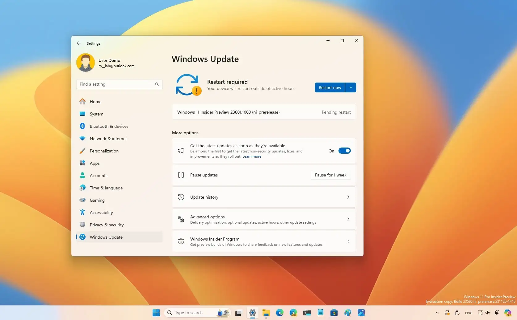 Windows 11 build 23601推出Windows 365個人模式，共享和記事本發生變化 - 数字指南