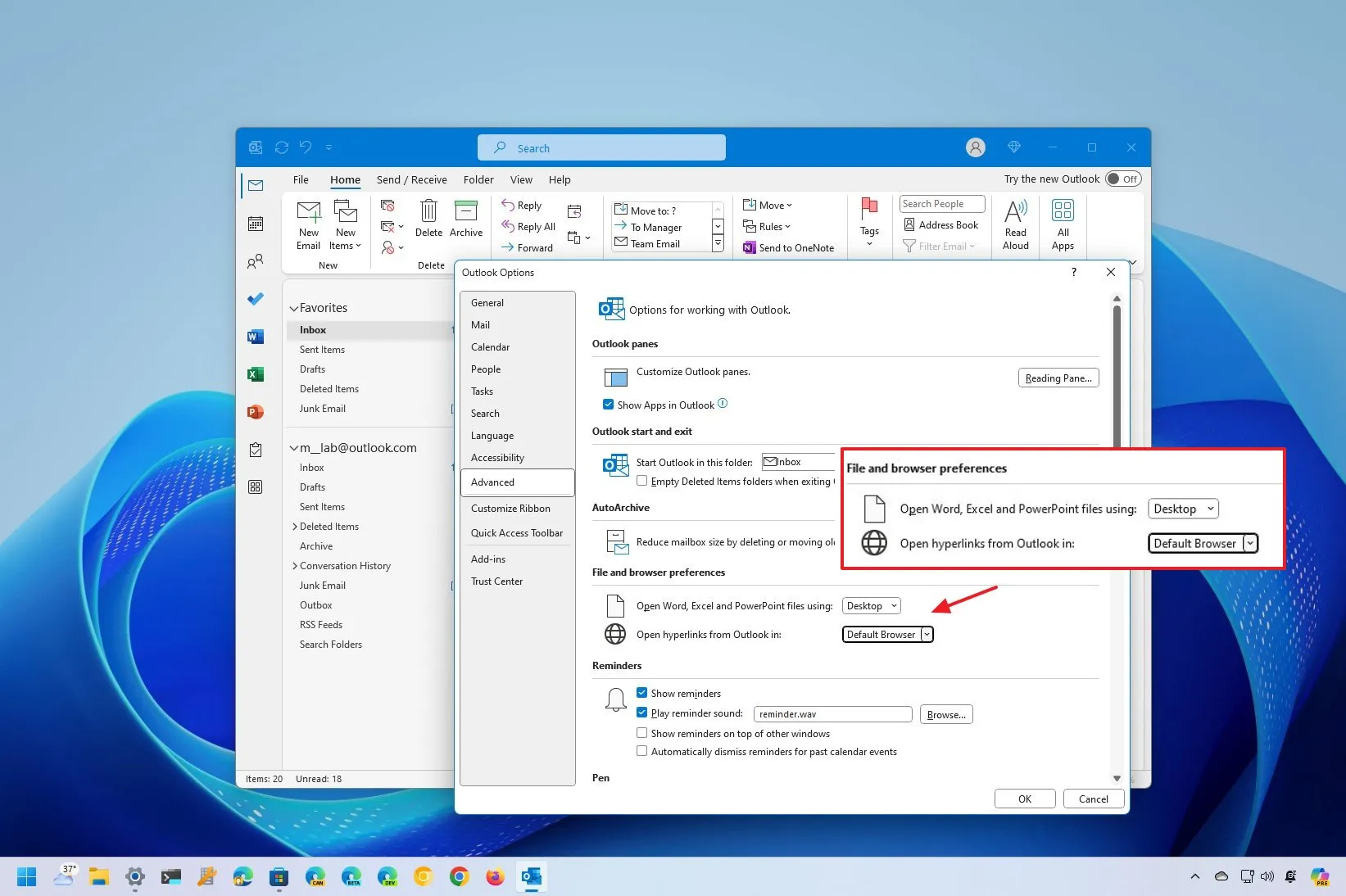 如何在 Outlook 中的默認瀏覽器而不是 Microsoft Edge 上打開鏈接（舊版） - 数字指南