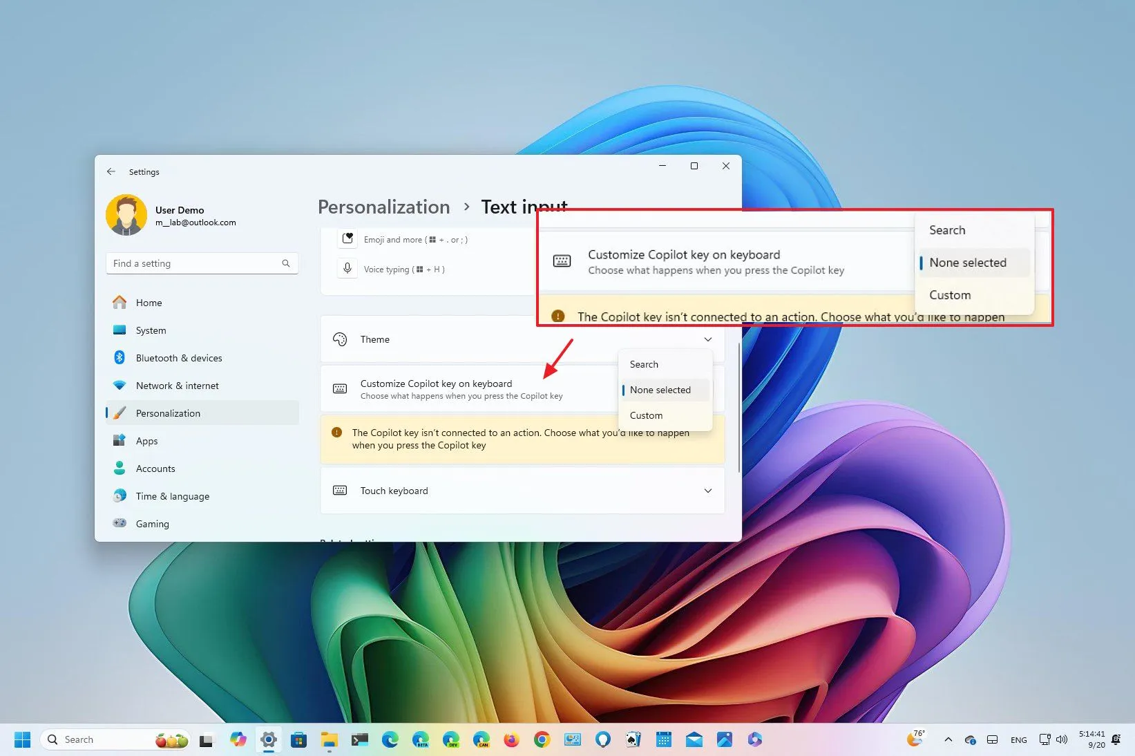 Windows 11 允許您更改鍵盤上的 Copilot 鍵操作（內部版本 22635.4225） - 数字指南